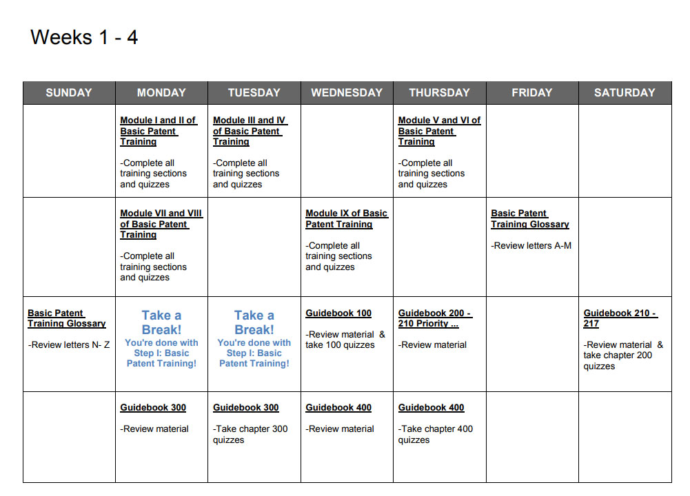 study-plan - Patent Education Series